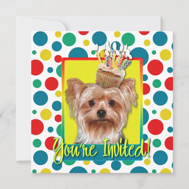 Invitation Cupcake - Yorkshire Terrier | Zazzle