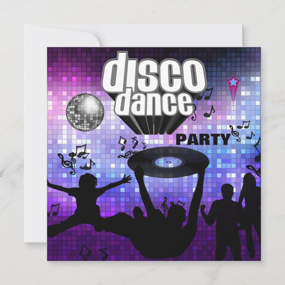 Invitation Disco Dance Party Retro | Zazzle