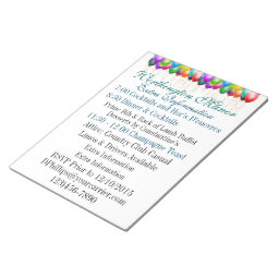 Invitation Enclosure Sheets Notepad | Zazzle