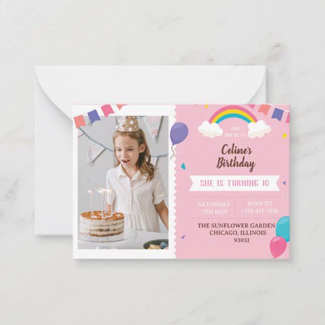 Invitation For A Pink-Themed Birthday Party | Zazzle
