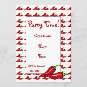 Chili Invitations | Zazzle