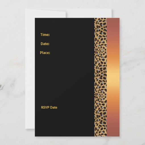 Invitation Leopard Print Invite Birthday Party | Zazzle