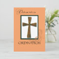 Invitation Ordination Metallic Cross | Zazzle