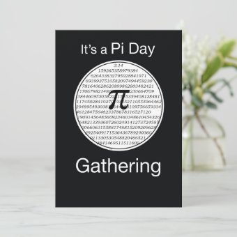 Invitation Pi Day Party Circle, Customizable | Zazzle