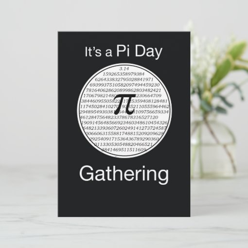 Invitation Pi Day Party Circle, Customizable | Zazzle