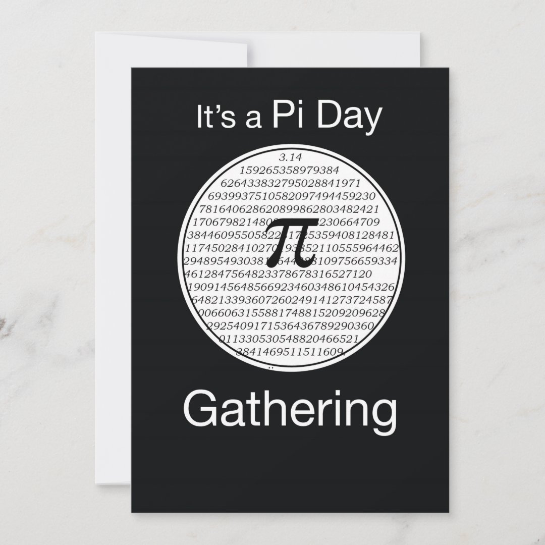 Invitation Pi Day Party Circle, Customizable | Zazzle