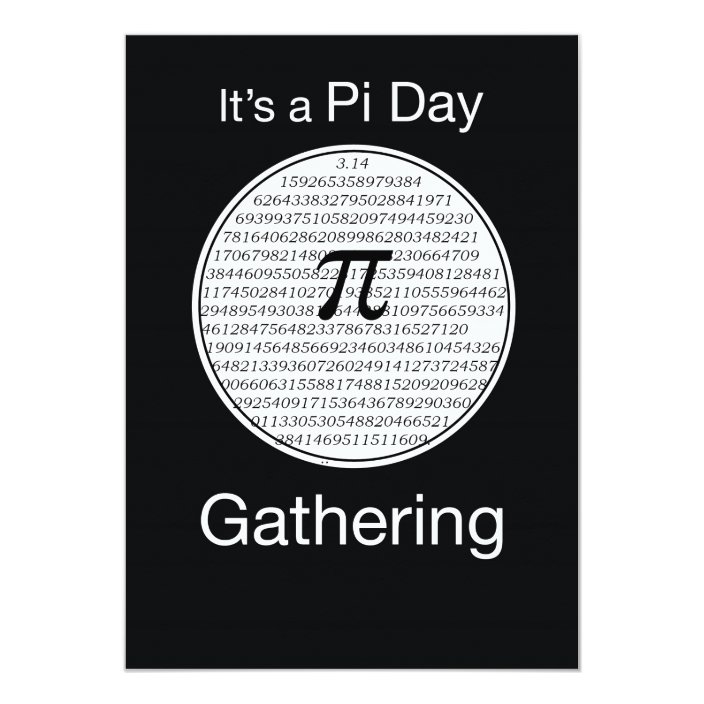Invitation Pi Day Party Circle, Customizable | Zazzle.com