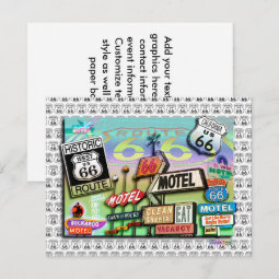 Invitation - Route 66 The Mother Road 18SQ | Zazzle