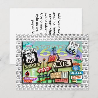 Invitation - Route 66 The Mother Road 18SQ | Zazzle