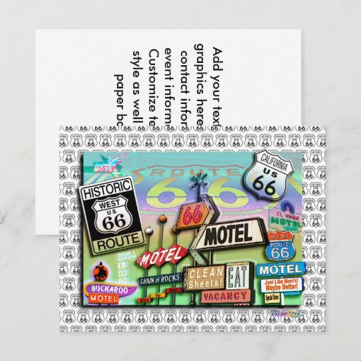 Invitation - Route 66 The Mother Road 18SQ | Zazzle