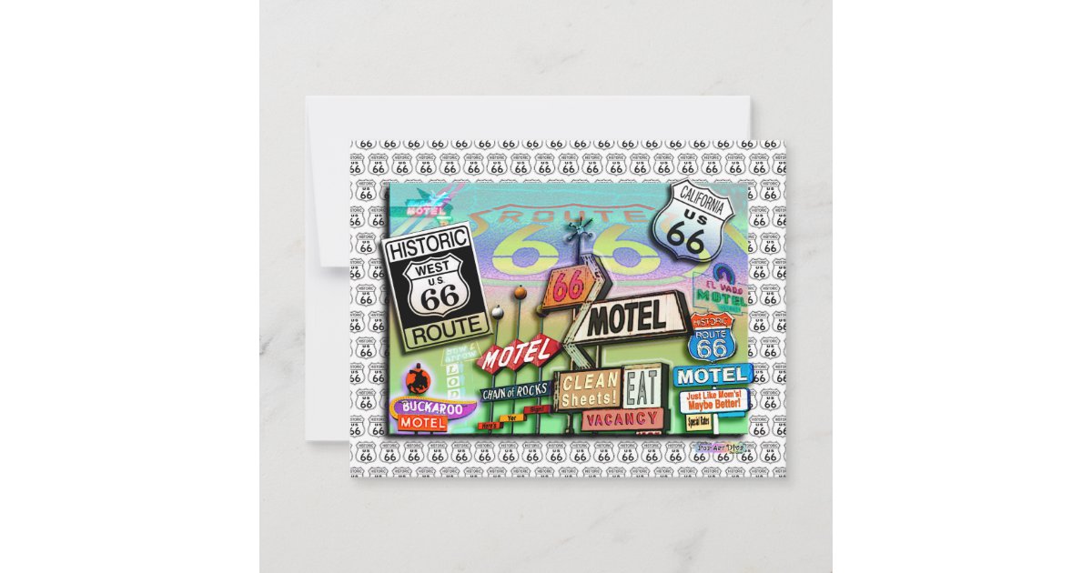 Invitation - Route 66 The Mother Road 18SQ | Zazzle