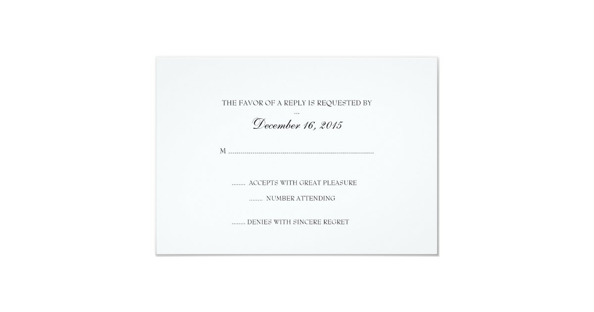Invitation RSVP Card | Basic | Zazzle.com