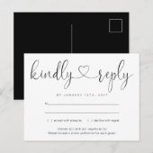Invitation RSVP Postcard - Connecting Heart | Zazzle