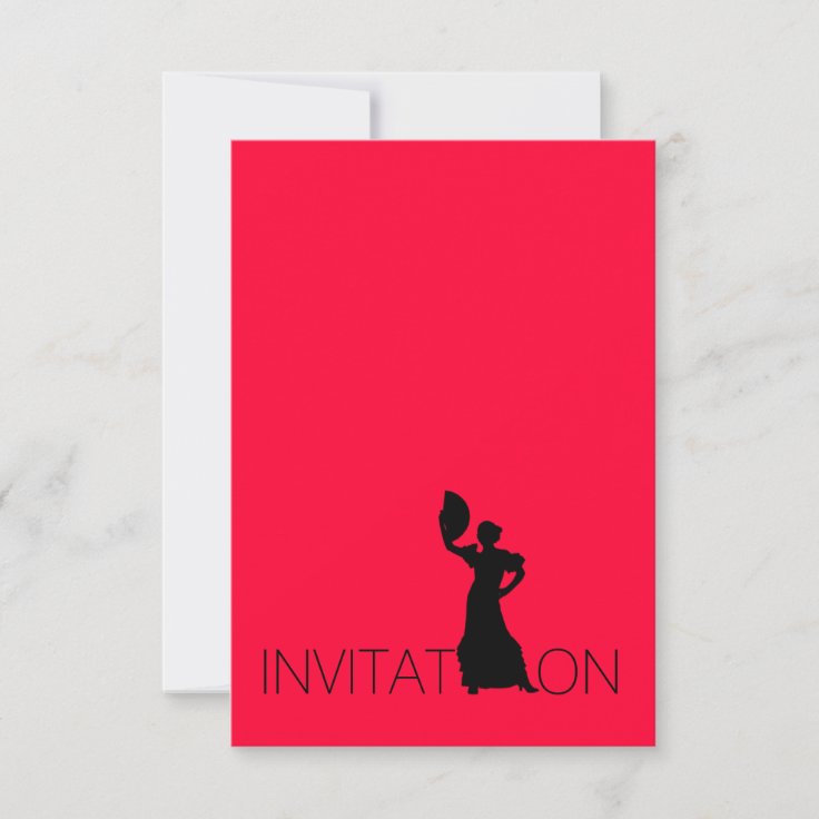 Invitation Tango Flamenco Latin Dance | Zazzle