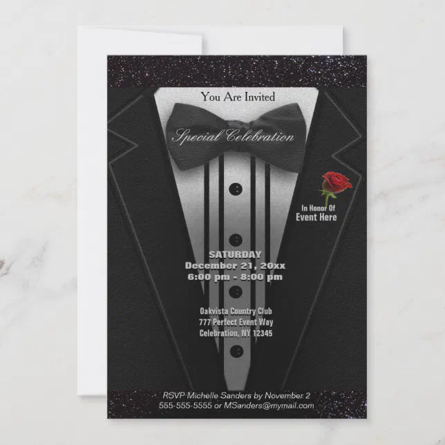 Invitation Template | Tuxedo | Zazzle