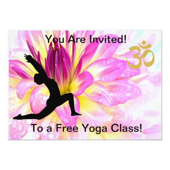 INVITATION TO A FREE YOGA CLASS | Zazzle.com