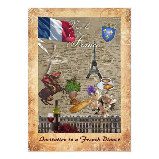 Invitation to a French Dinner | Zazzle.com