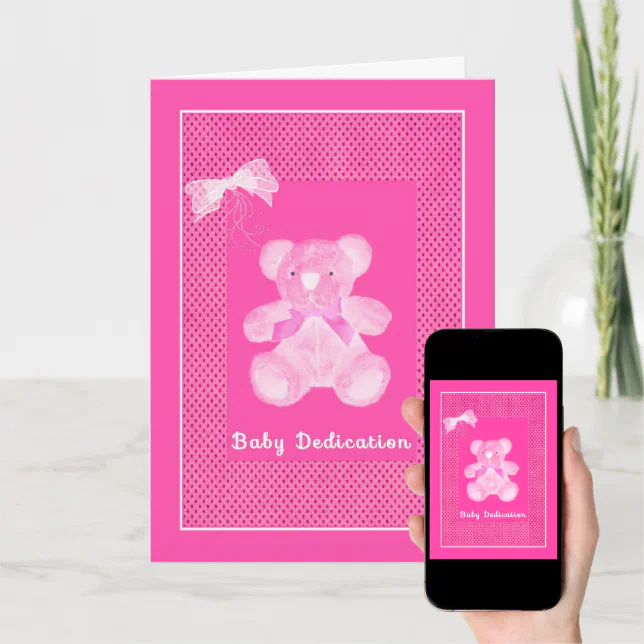 Invitation to Baby Girl Dedication Ceremony, Pink | Zazzle