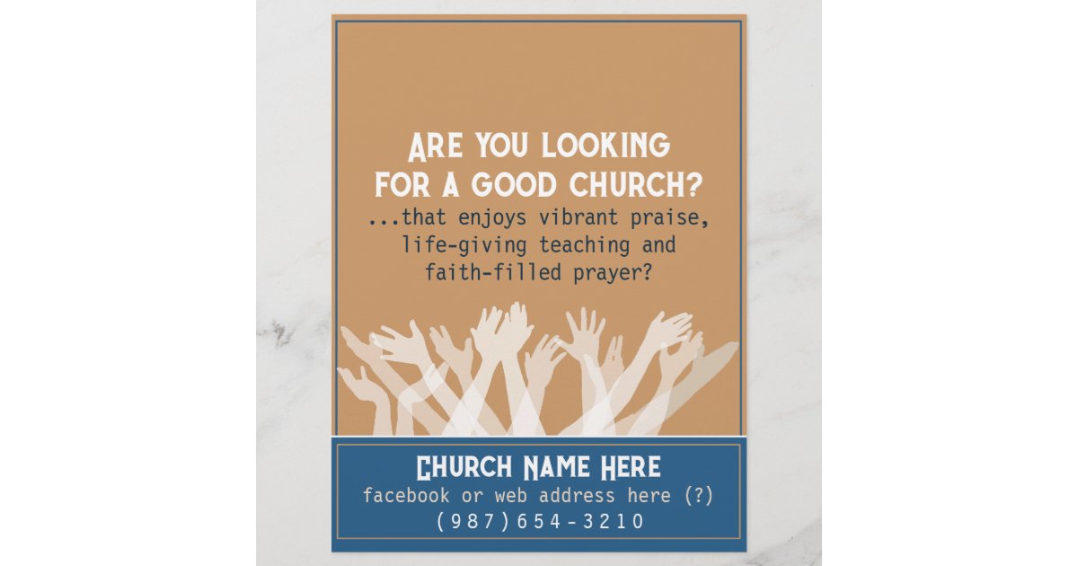 Invitation to Church.Worship.Bible.Healing.Prayer Flyer | Zazzle