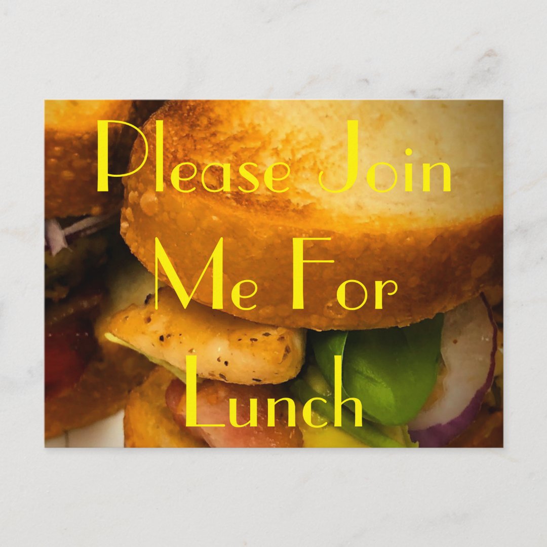 Invitation To Lunch Post Card | Zazzle