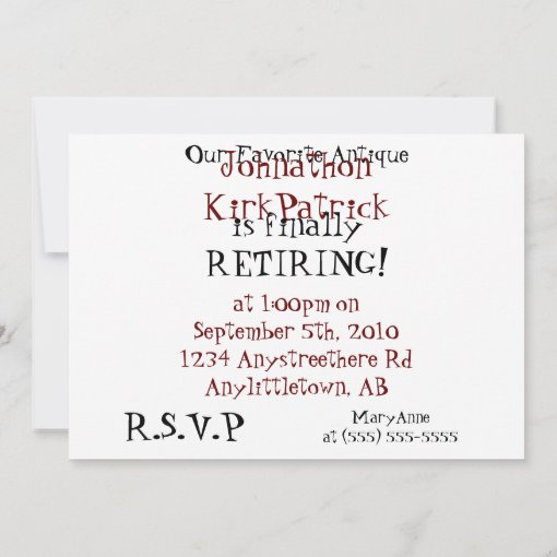Invitation to Retirement Party, Birthday, Car Show | Zazzle