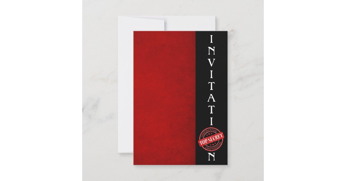 Invitation Top Secret Corporate Fun | Zazzle