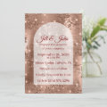 Invitation Wedding Rose Gold Arched Glitter | Zazzle