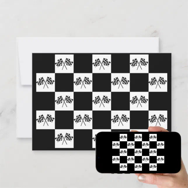 Invitations Any Auto Racing Checkered Flags Indy | Zazzle