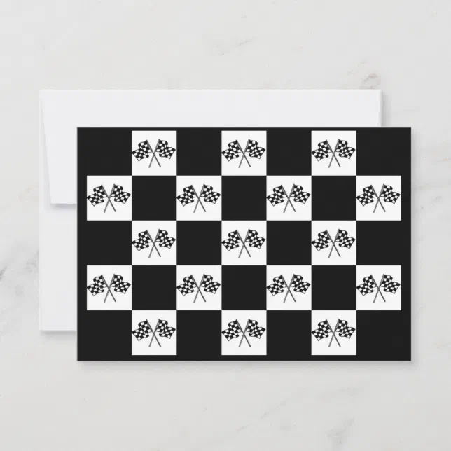 Invitations Any Auto Racing Checkered Flags Indy | Zazzle