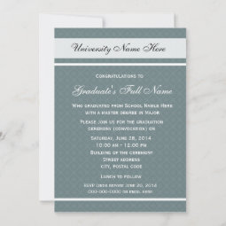 Invitations for graduation ceremony (convocation) | Zazzle