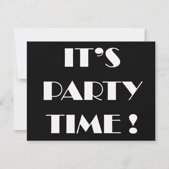 Invitations "it's party time" - customize wording | Zazzle