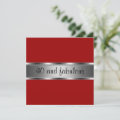 Invite Birthday Party Red Silver Fabulous 40th | Zazzle