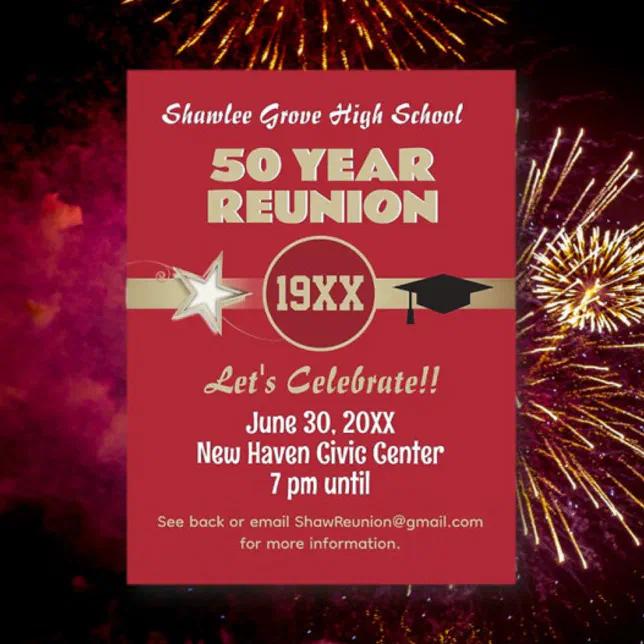 Invite 'Em! Any year Class Reunion Postcard | Zazzle