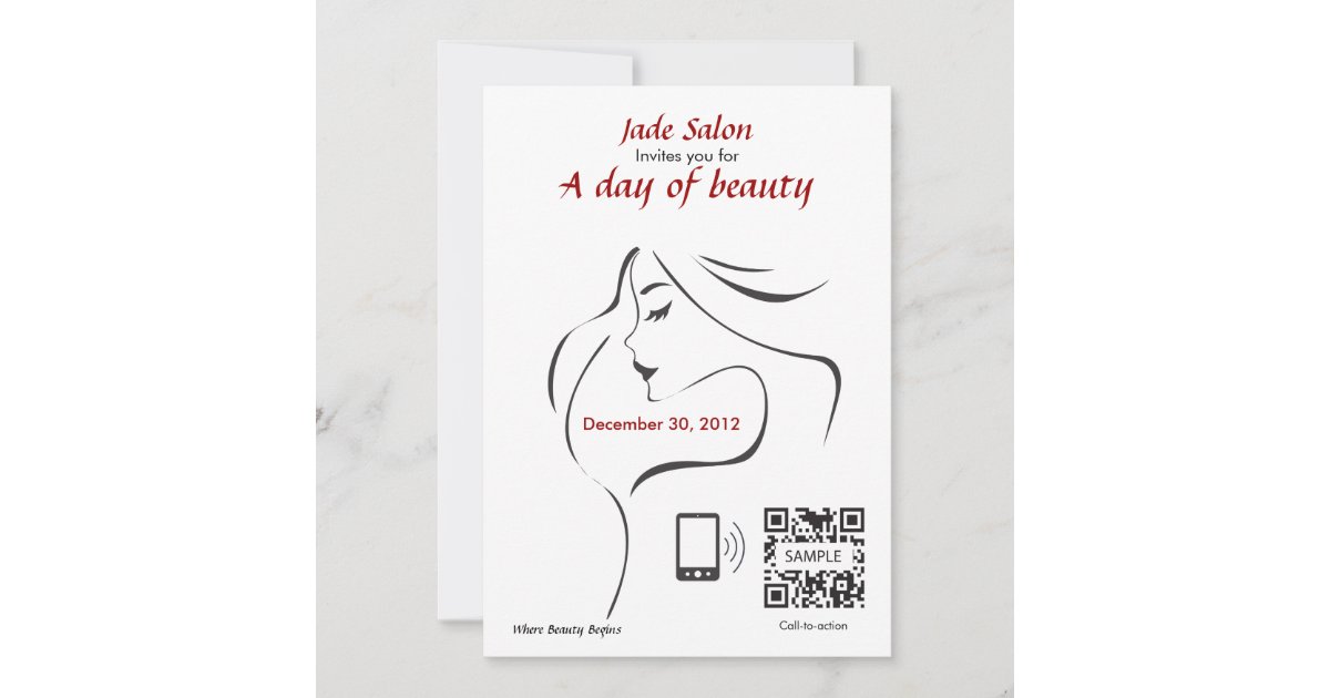 Invite Template Hair Salon | Zazzle