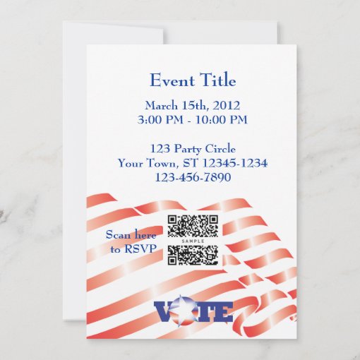 Invite Template Political Flag & Eagle | Zazzle