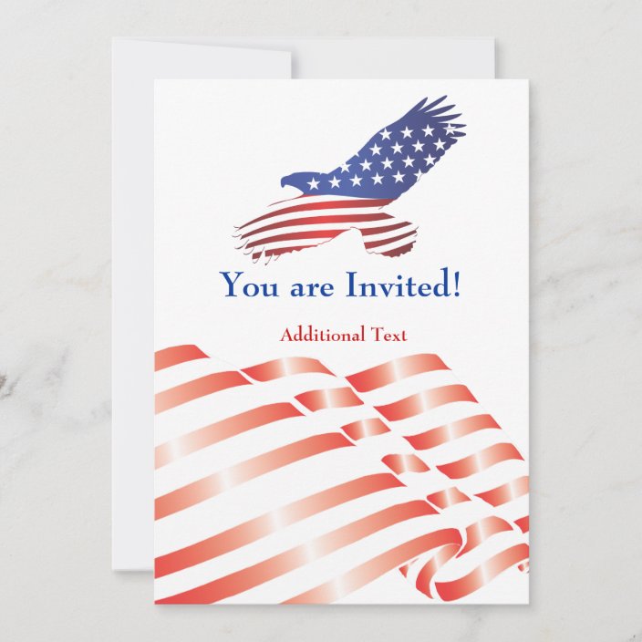 Invite Template Political Flag & Eagle | Zazzle.com