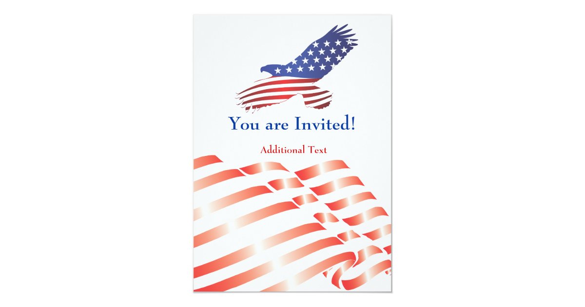 Invite Template Political Flag & Eagle | Zazzle.com