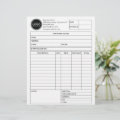 Invoice Business Sales Form Receipt, Add Logo Letterhead | Zazzle