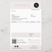 Invoice Sales Receipt Small Business Add Logo | Zazzle