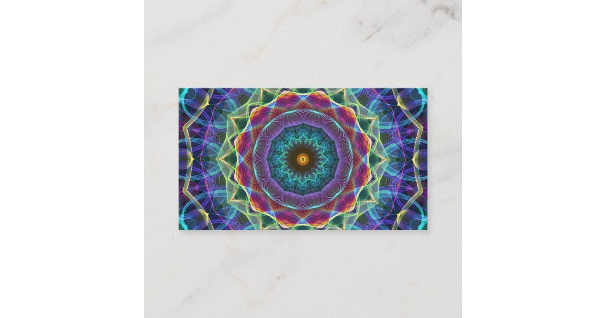 Inward Flower kaleidoscope Business Card | Zazzle