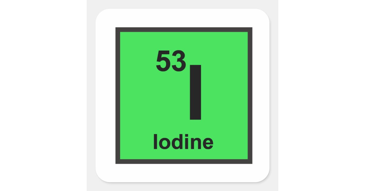 Iodine Sticker | Zazzle