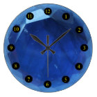Blue Jewel Bling Wall Clock | Zazzle.com