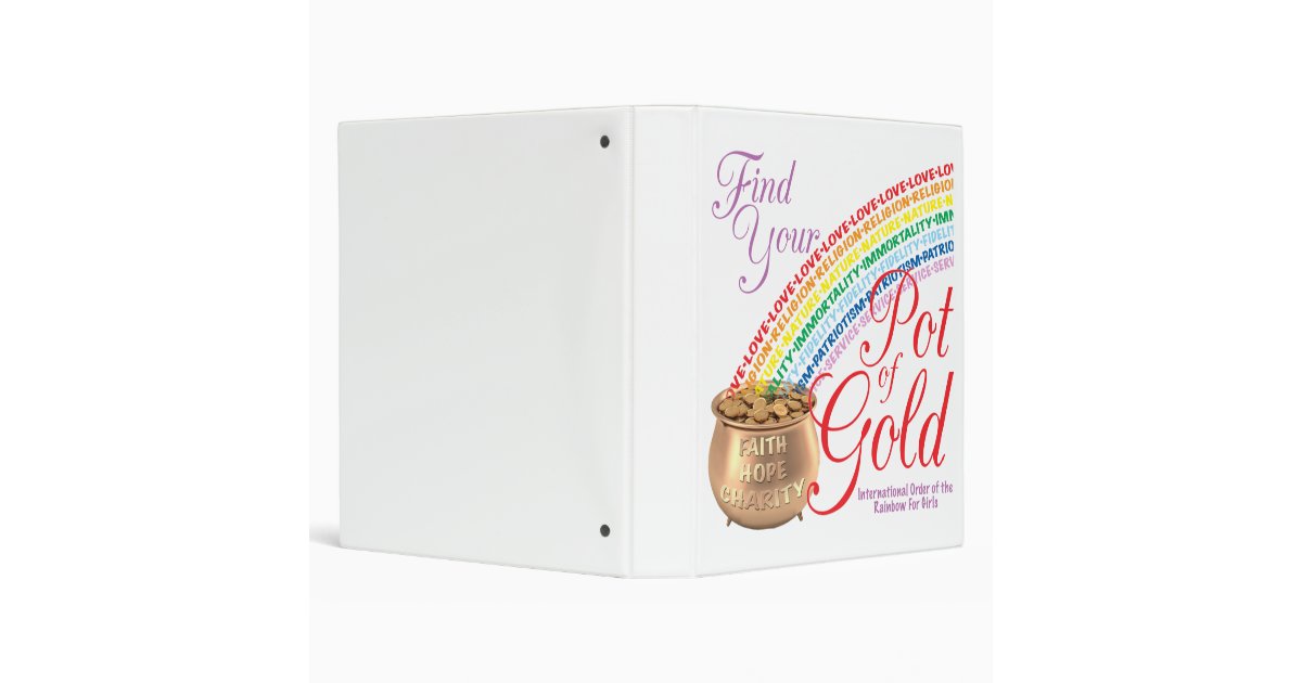 IORG - Find Your Pot of Gold Binder | Zazzle