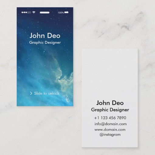 iOS Inspired Business Card | Zazzle
