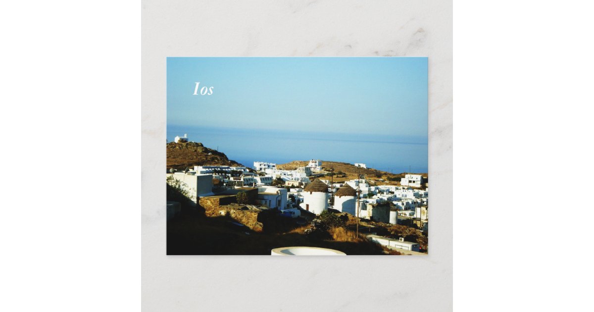 Ios island postcard | Zazzle