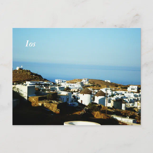 Ios island postcard | Zazzle