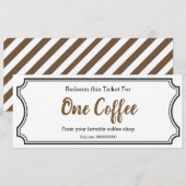 IOU Love Gift Ticket One Coffee editable | Zazzle