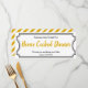 IOU Love Gift Ticket One Dinner editable yellow Menu | Zazzle