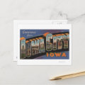 Iowa City, Iowa - Large Letter Scenes Postcard | Zazzle