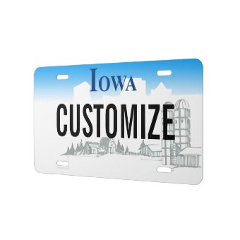 Iowa Custom License Plate | Zazzle